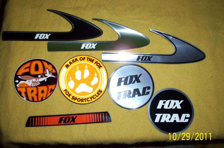 Nos Fox Trac decals and MADE IN THE USA decals